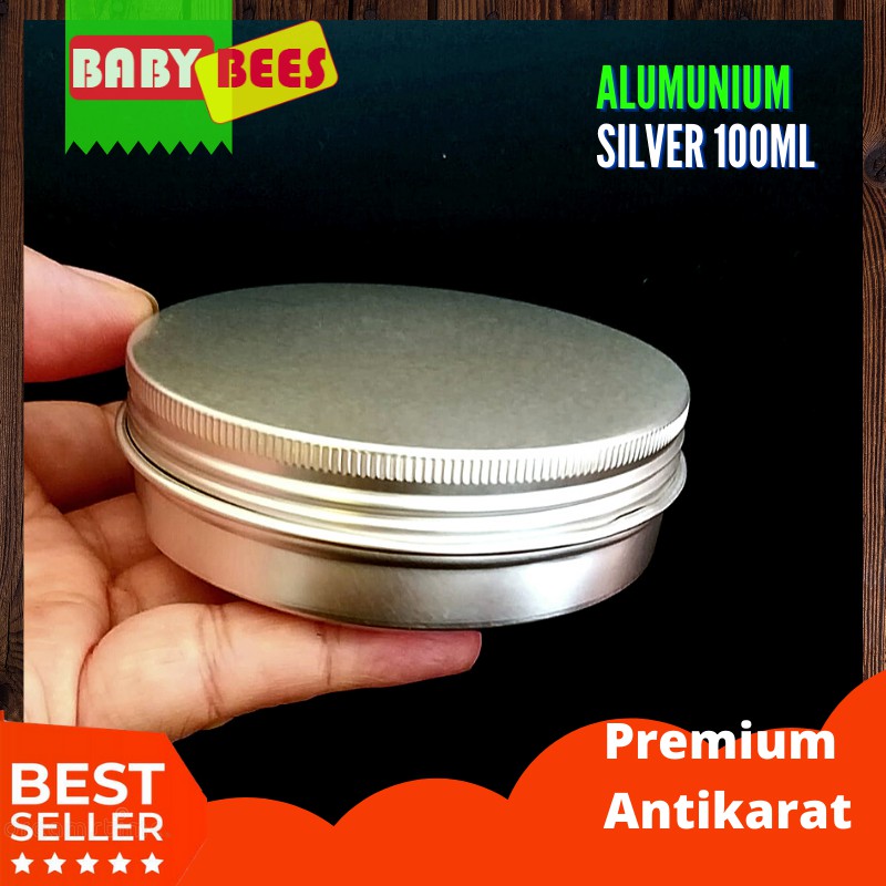 Jual POT Kaleng 100gr Pomade Jar Alumunium SILVER POTCREAM | Shopee ...