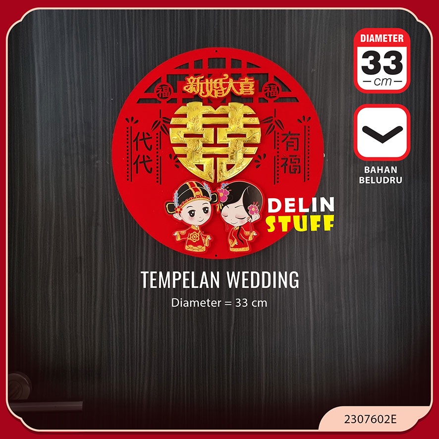 Jual Tempelan Wedding Pengantin Tempelan Pintu Kamar Tempelan Sangjit ...
