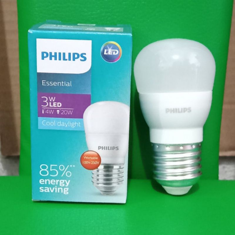 Jual Lampu LED Bulb Philips Essential 3W putih | Shopee Indonesia