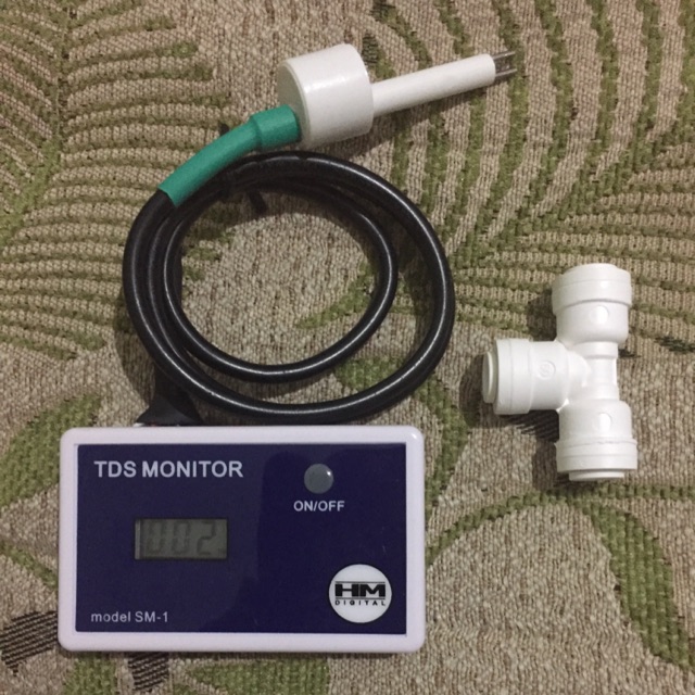 TDS Monitor Meter inline SM-1 merk HM Digital utk Hidroponik, RO, PAM ...