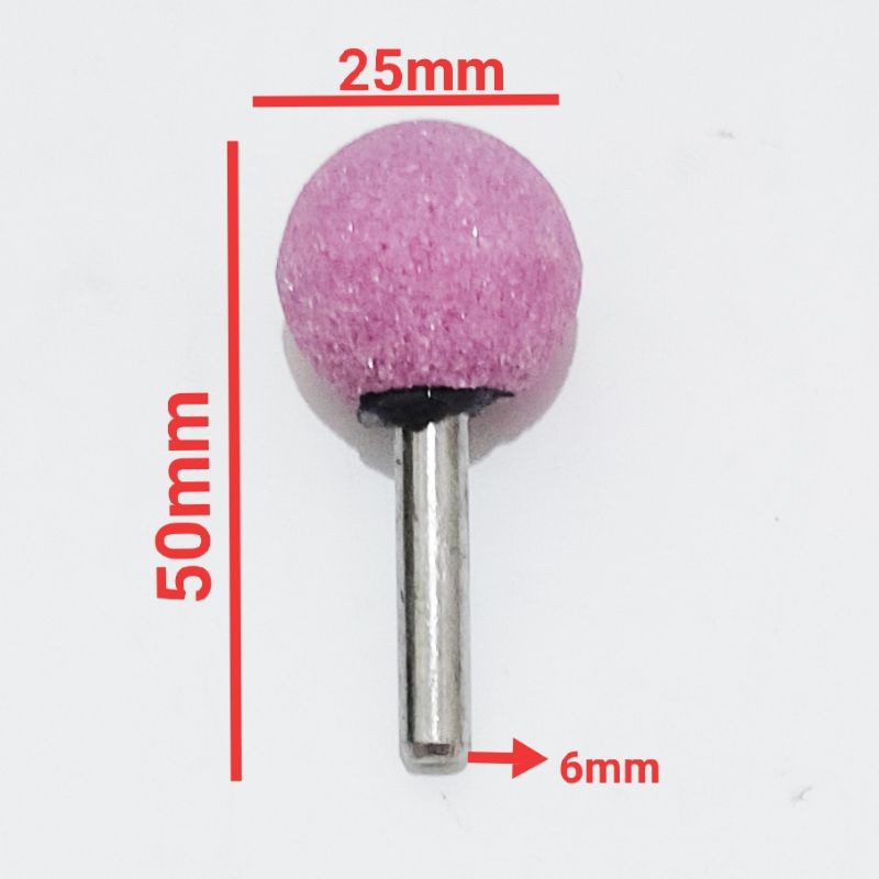Jual batu asah amplas gerinda bulat round 25mm corundum penghalus diy ...