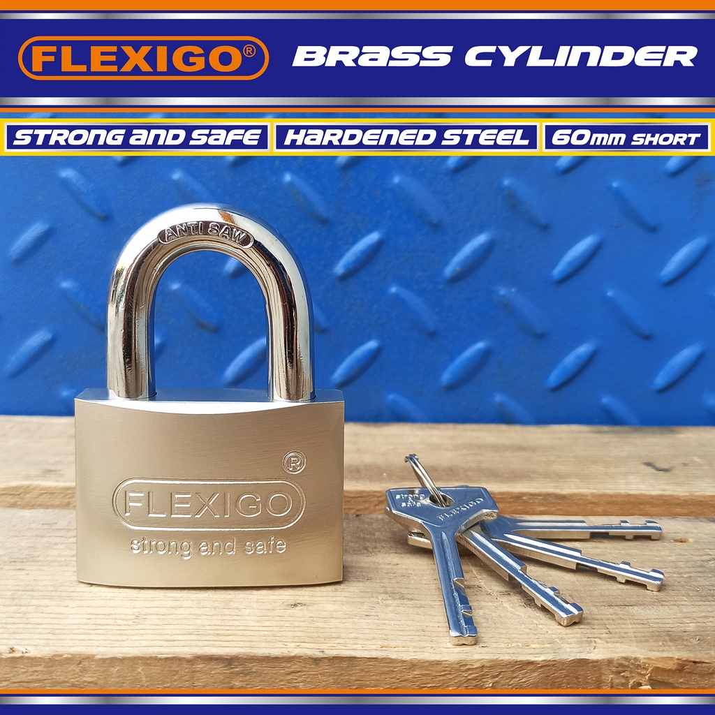 Jual Flexigo Gembok Anti Maling 60 Mm Pendek, Silinder Kuningan Anti ...