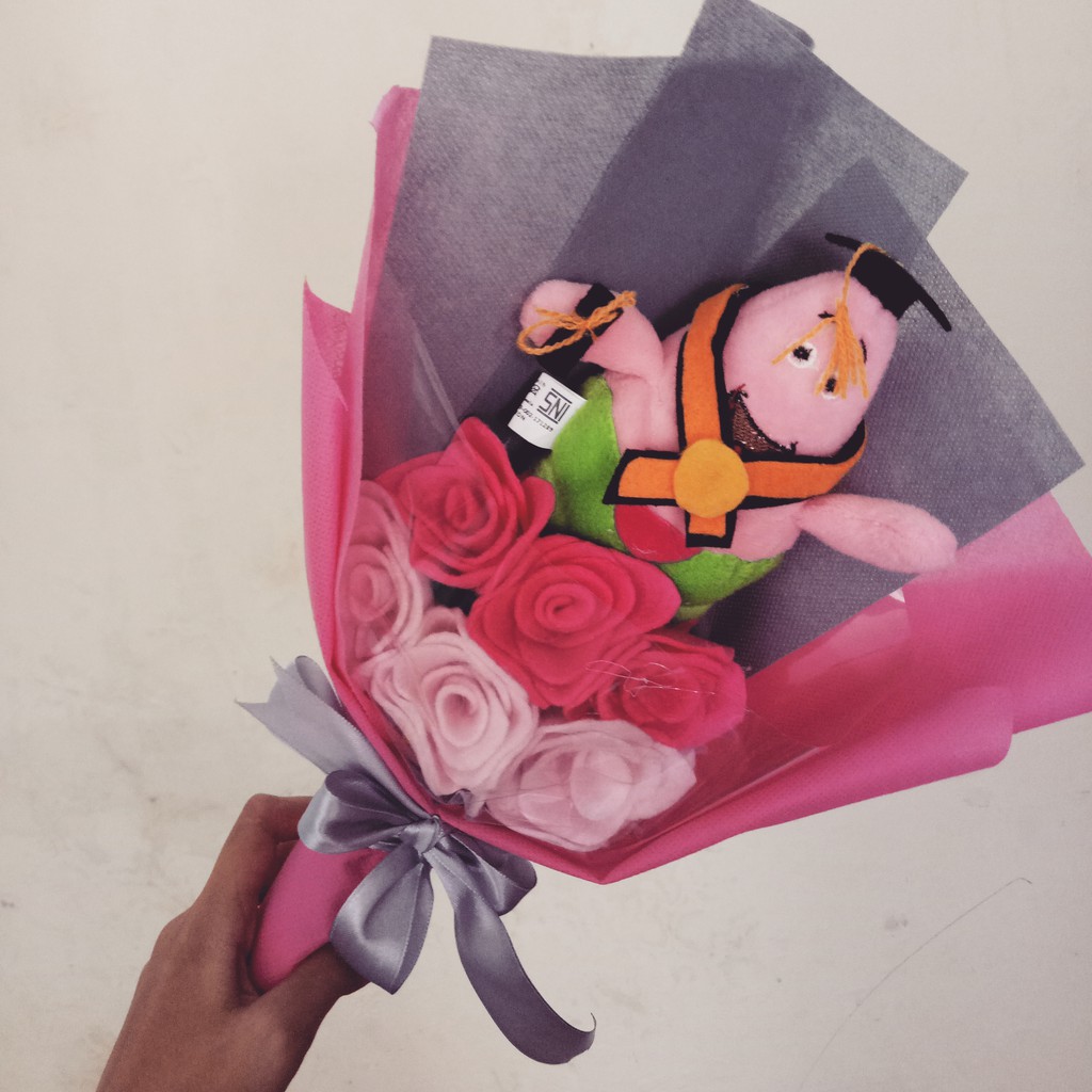 Jual Buket Bunga Flanel Matahari + Boneka (Kado Wisuda/Valentine ...