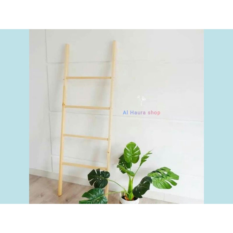 Jual Ladder Hanger Rak Tangga Rak Baju Sajadah Rak Kayu Dekorasi ...