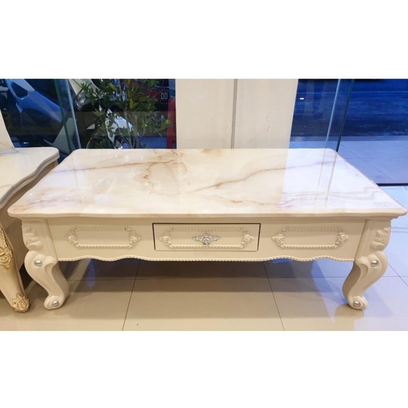 Jual meja tamu marmer laci minimalis modern mewah high quality impor ...
