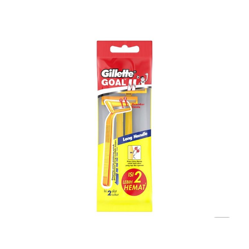 Jual Gillette Goal II Alat Cukur Long Handle 2 pcs | Shopee Indonesia