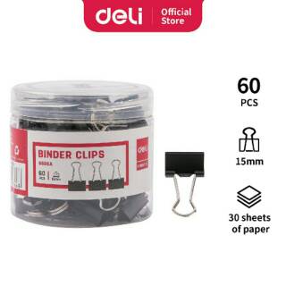 Jual Binder Clip / Klip Binder Hitam Tube Merk Deli ketebalan 0.4mm ...