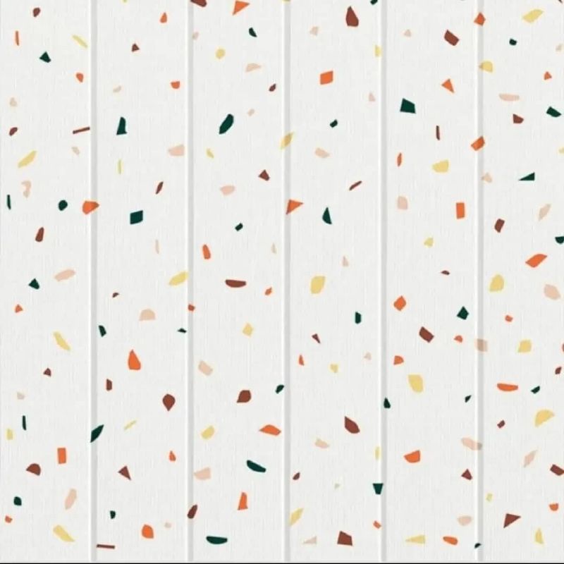 Jual wallpaper sticker foam premium permukaan timbul motif bercak warna ...