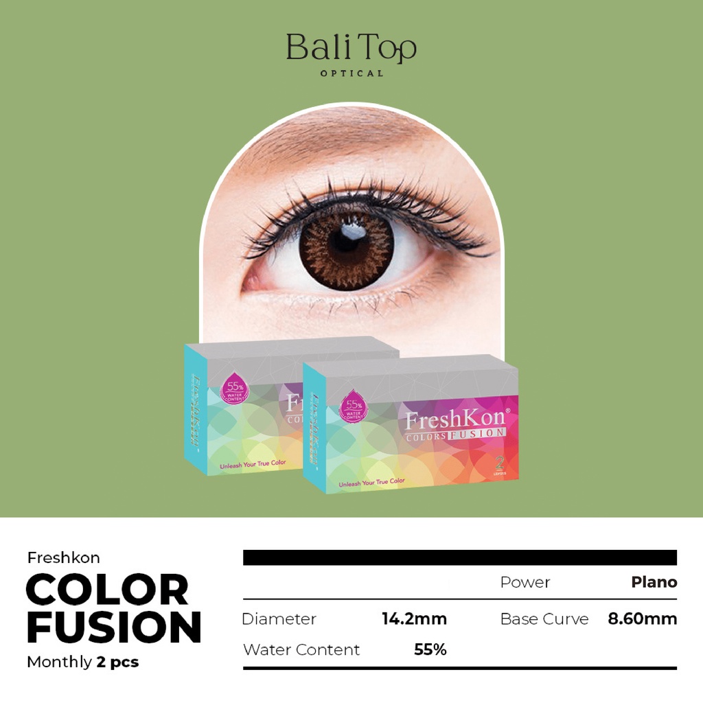 Jual FreshKon Softlens Warna Colors Fusion (CF) (Normal/Plano) | Shopee ...