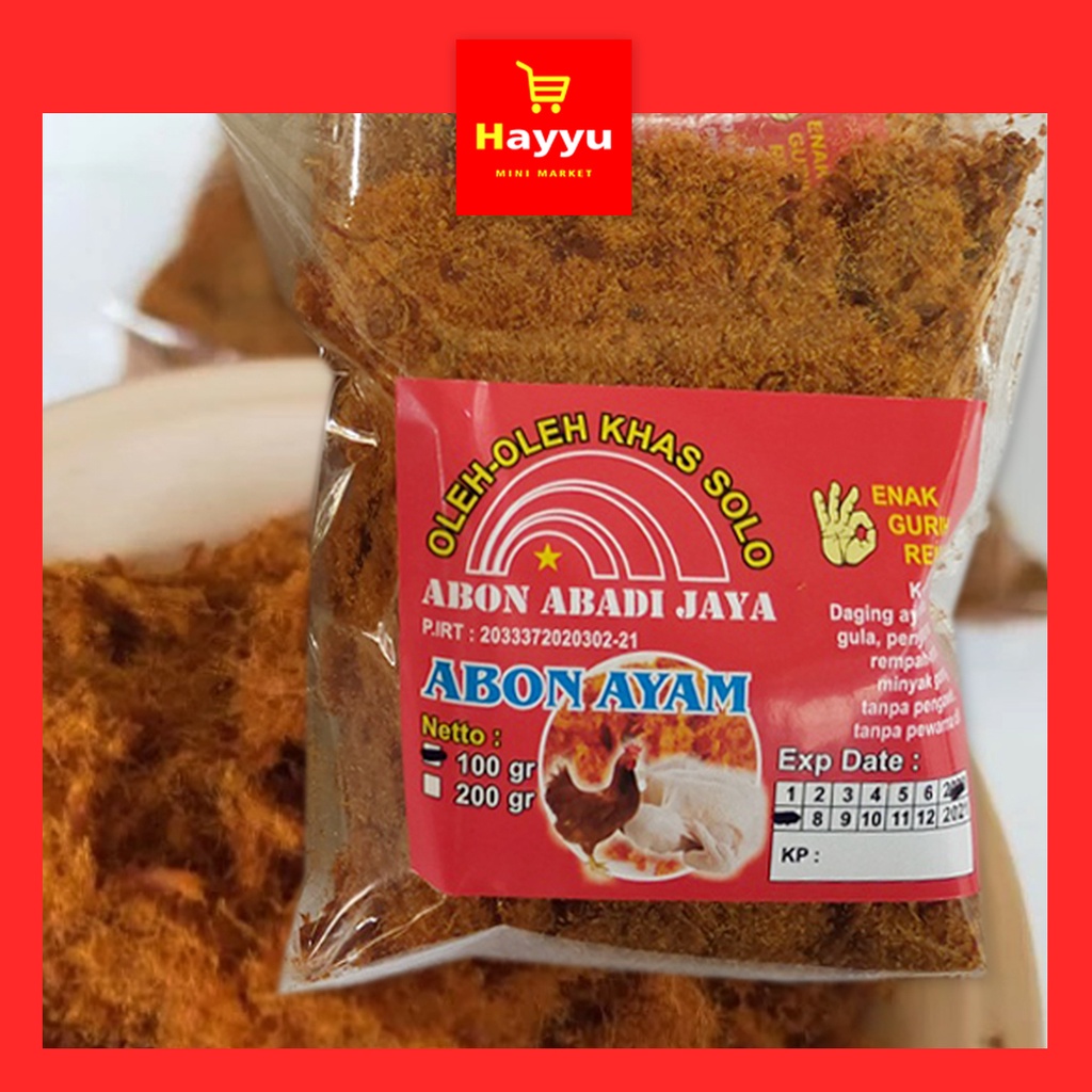 Jual Abon Sapi/Ayam Abadi Jaya Solo tersedia Manis & Pedas. HALAL food ...