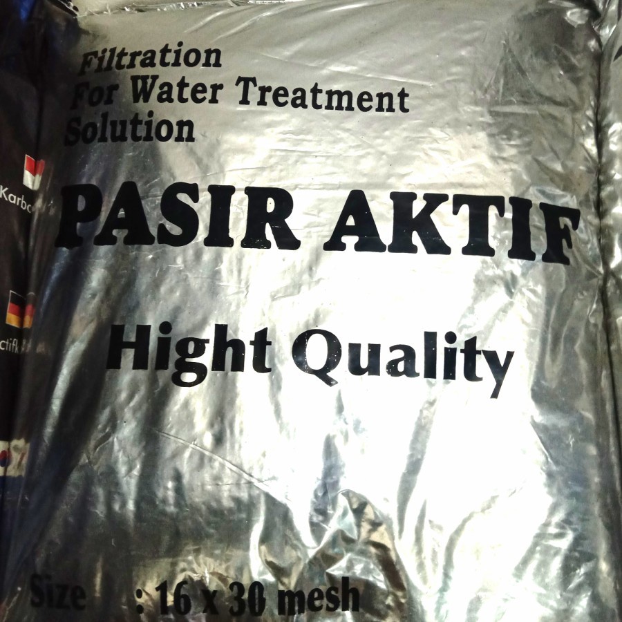 Jual pasir aktif / media filter 25kg / pasir aktif grade A/media filter ...