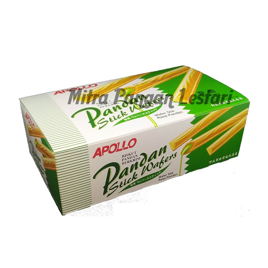 Jual Pandan Stick Wafers Apollo / Wafer Stick Pandan Apollo | Shopee ...