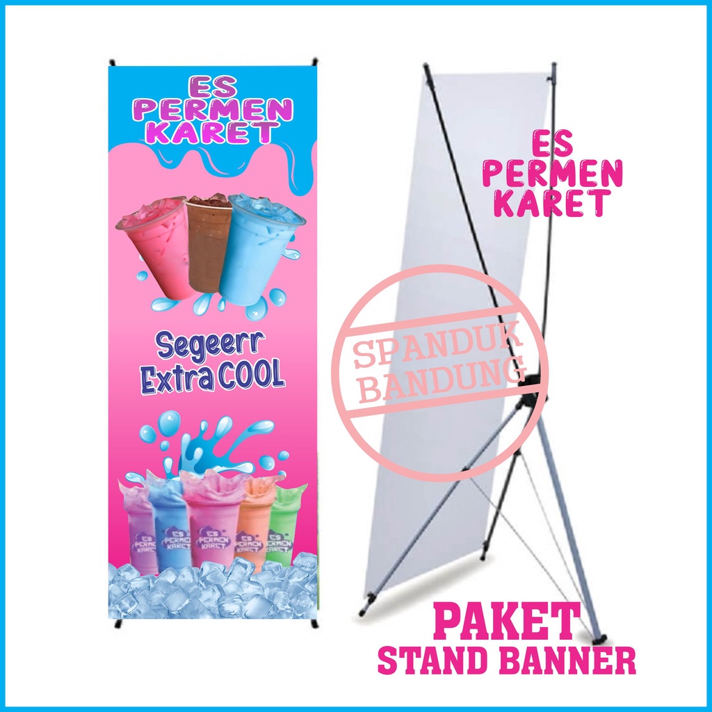 Jual spanduk es permen karet / spanduk es permen karet / paket banner ...