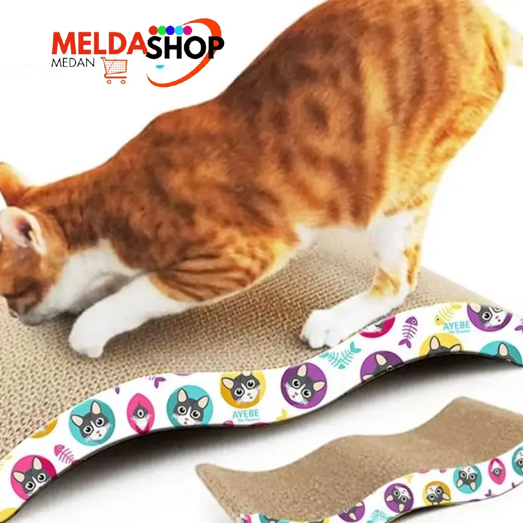 Jual Papan Garukan Kucing MODEL OMBAK Cakar Kucing Cat Scratch Garukan ...