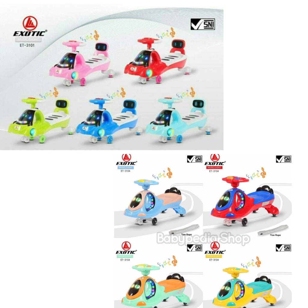 Jual Exotic ET 3101 / ET 3102 / ET 3104 Swing Car Ride On Mainan Mobil ...