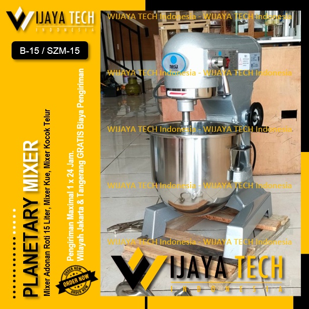 Jual Planetary Mixer 15 Liter B-15 Mixer Adonan Roti 15L SZM-15 Mixer ...