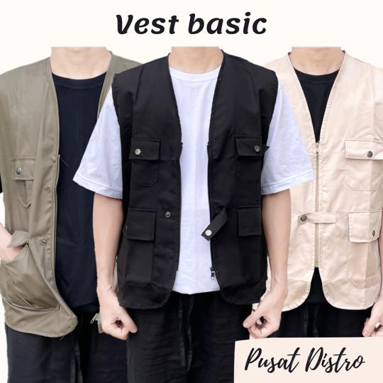 Jual VEST ROMPI BASIC PRIA WANITA UNISEX TERBARU Indonesia|Shopee Indonesia