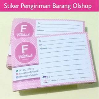Jual LABEL KERTAS ALAMAT, STIKER PENGIRIMAN BARANG/PAKET OLSHOP ...