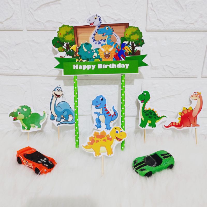 Jual Topper Dino Dinosaurus topper happy birthday topper ulang tahun ...