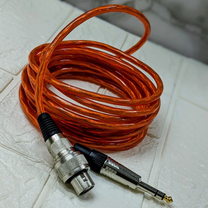 Jual kabel mic transparan dengan jek lock panjang 5 m atau 10 m ...