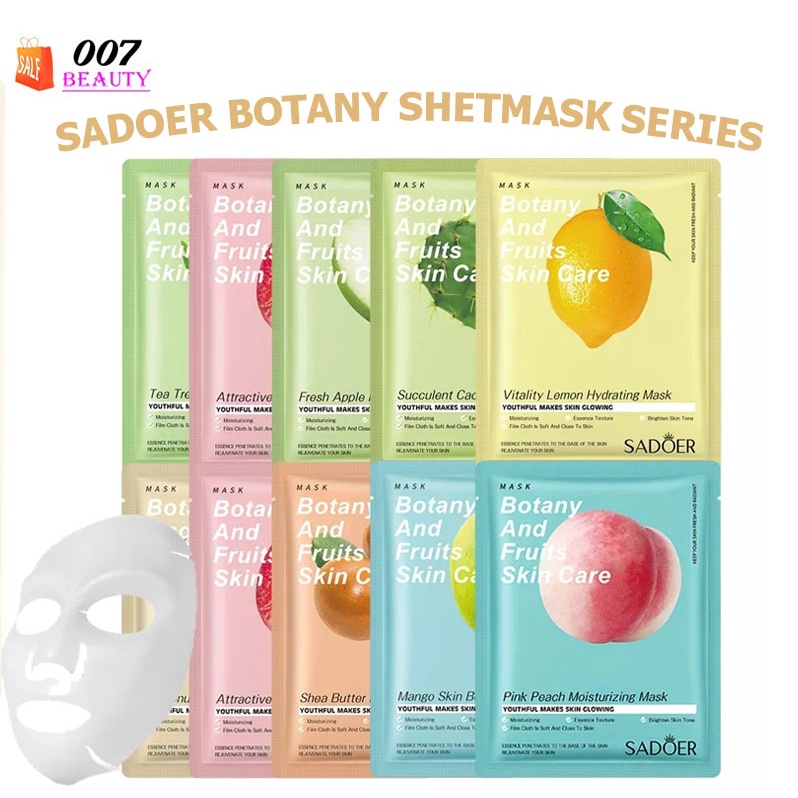 Jual Sadoer Botany & Fruity Facial Mask Masker Wajah Glowing Nourishing ...