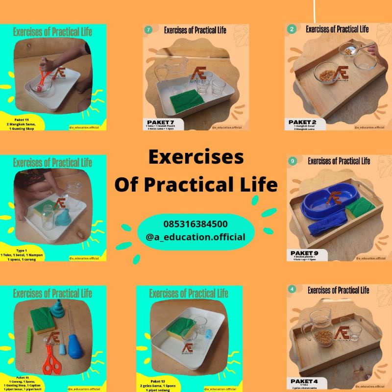 Jual Practical Life Montessori Exercises of Practical Life EPL ...