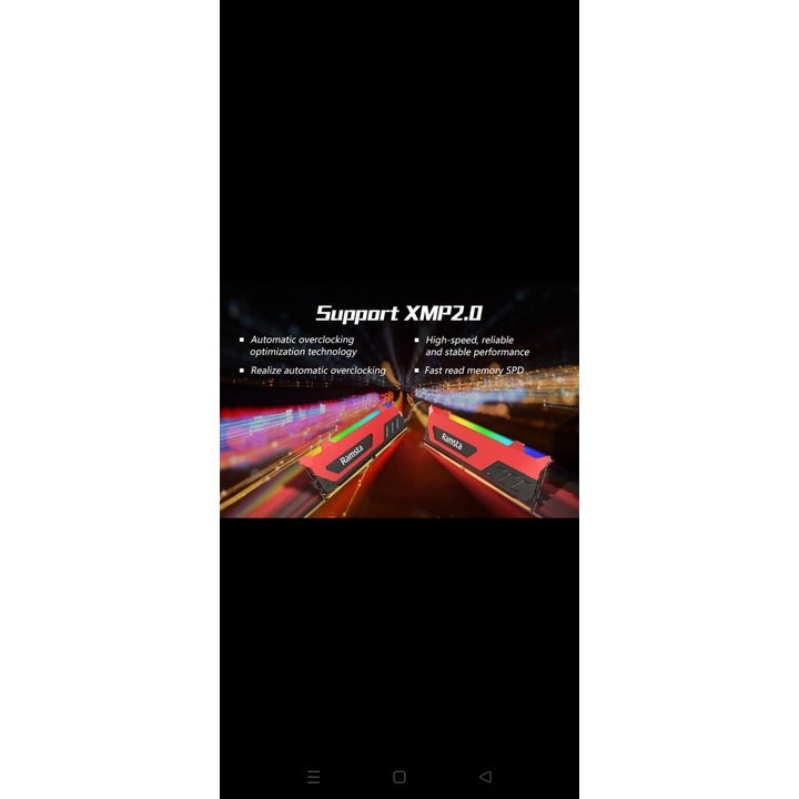 Jual MEMORY RAMSTA TOUGH WARRIOR RGB ( 2X8GB ) 16GB DUAL KIT DDR4 ...