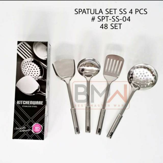 Jual Spatula Set Stainless isi 4 pcs Indonesia|Shopee Indonesia