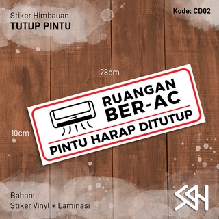 Jual Sticker Stiker | Tutup Pintu Ruangan AC | Geser | Bahan Vinyl ...