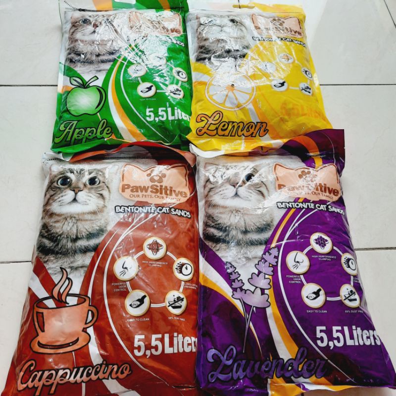 Jual pasir kucing pawsitive 5.5l gumpal dan wangi | Shopee Indonesia