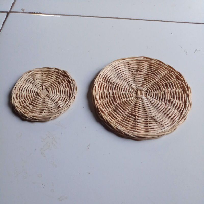 Jual tatakan gelas rotan tatakan rotan souvenir rotan | Shopee Indonesia