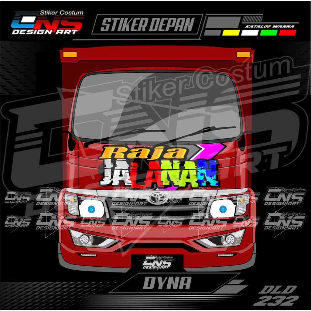 Jual Stiker Kabin Depan TRUK TOYOTA DYNA RAJA JALANAN Custom Bisa ...