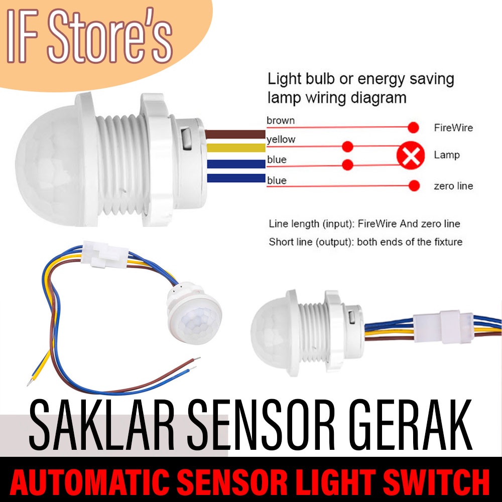 Jual Saklar Lampu Sensor Gerak (PIR) Automatic On Off Sensor Light ... Jual Saklar Lampu Sensor Gerak (PIR) Automatic On Off Sensor Light ...