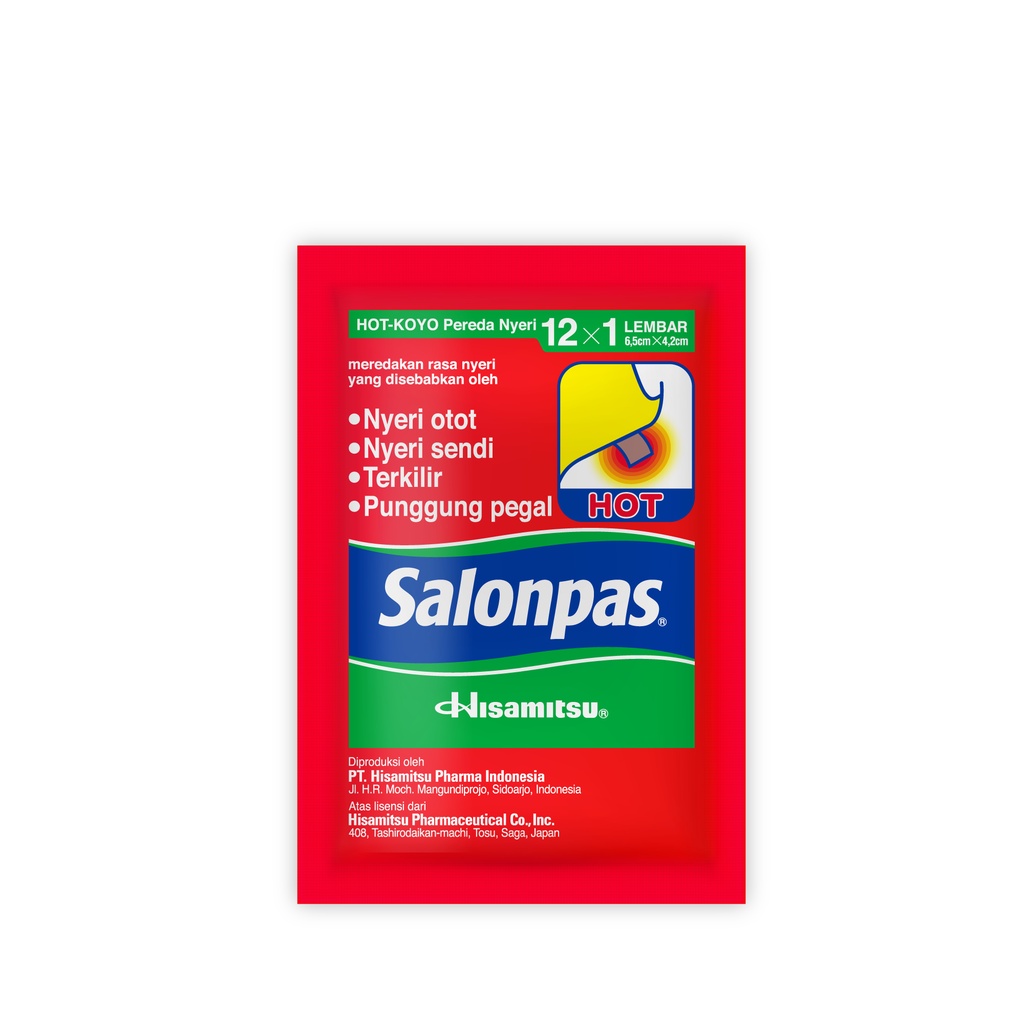 Jual Salonpas Koyo HOT Sachet Isi 12 Lembar Salonpas Koyo Merah Panas ...