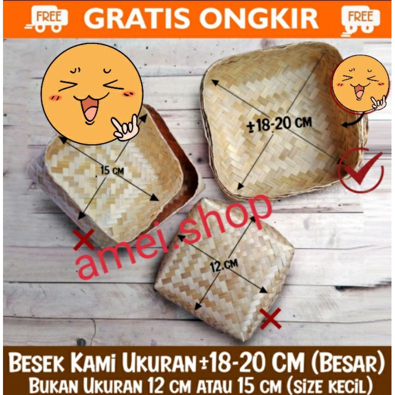 Jual Besek Anyaman Bambu Besek Bambu Ternak Burung Walet Wadah Kurban ...