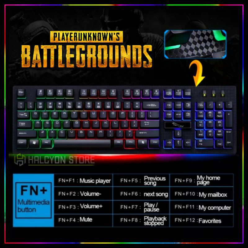 Jual KEYBOARD GAMING LED LEOPARD BLACKLIGHT MECHANICAL GAMER KEYBOARD ...