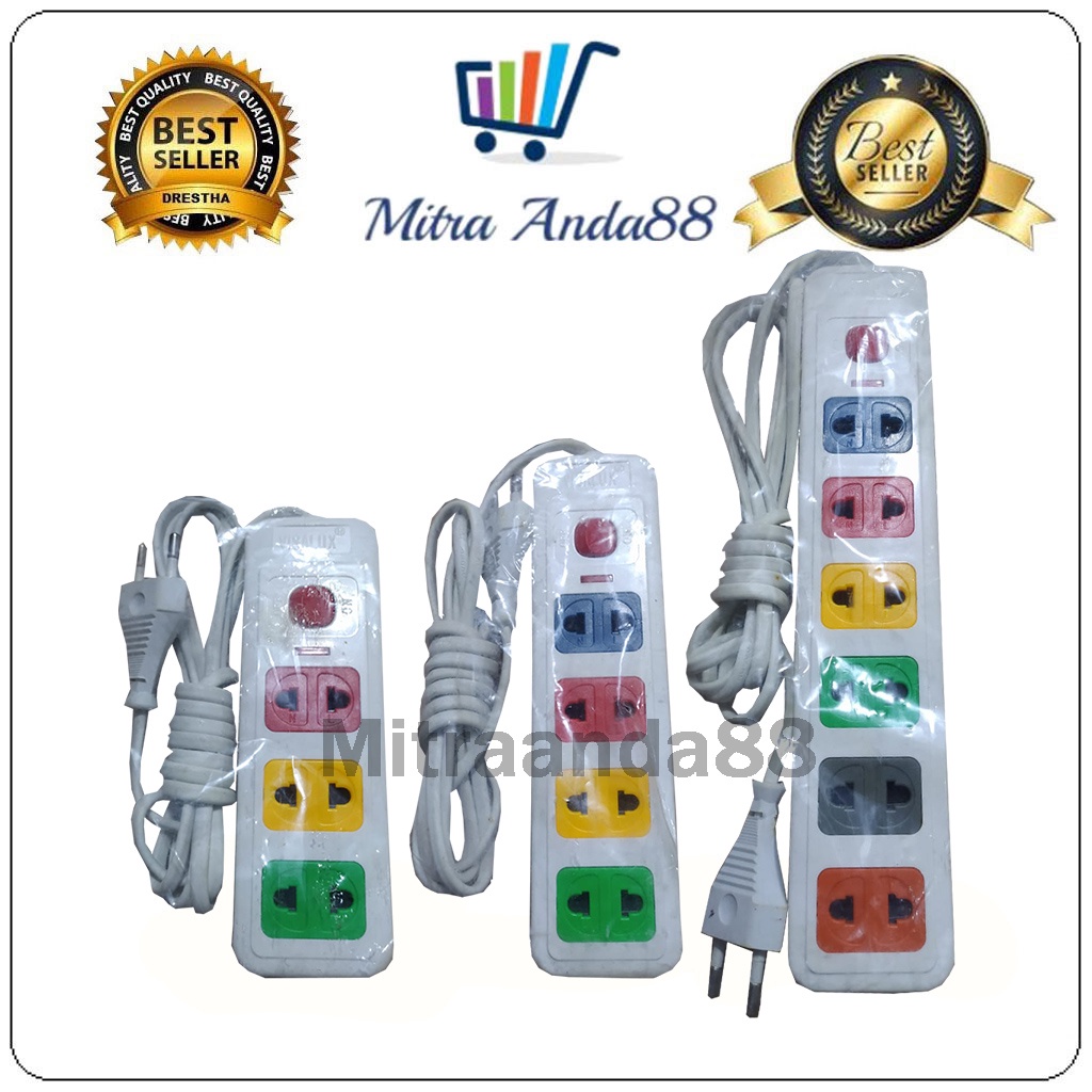 Mitraanda88 Stop kontak kabel 2m multi ( colokan kabel 3 5 6 lubang ...