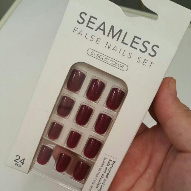 (8WRN) SEAMLESS FALSE NAILS SET 24PCS by MINISO. Miniso accessories ...
