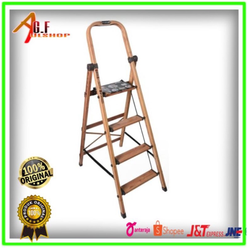 Jual Fixsteps Tangga Lipat Aluminium Slim 4 Step 1.5 Mtr Motif Kayu ...