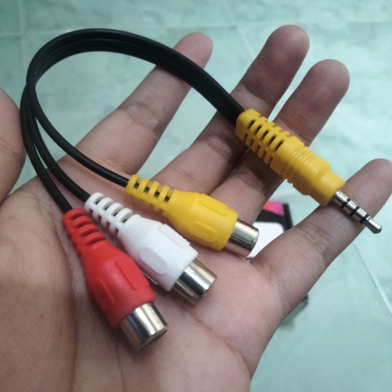 Jual Kabel AV IN OUT/ Kabel AV In Jack 3.5mm To RCA Female / Kabel AV ...