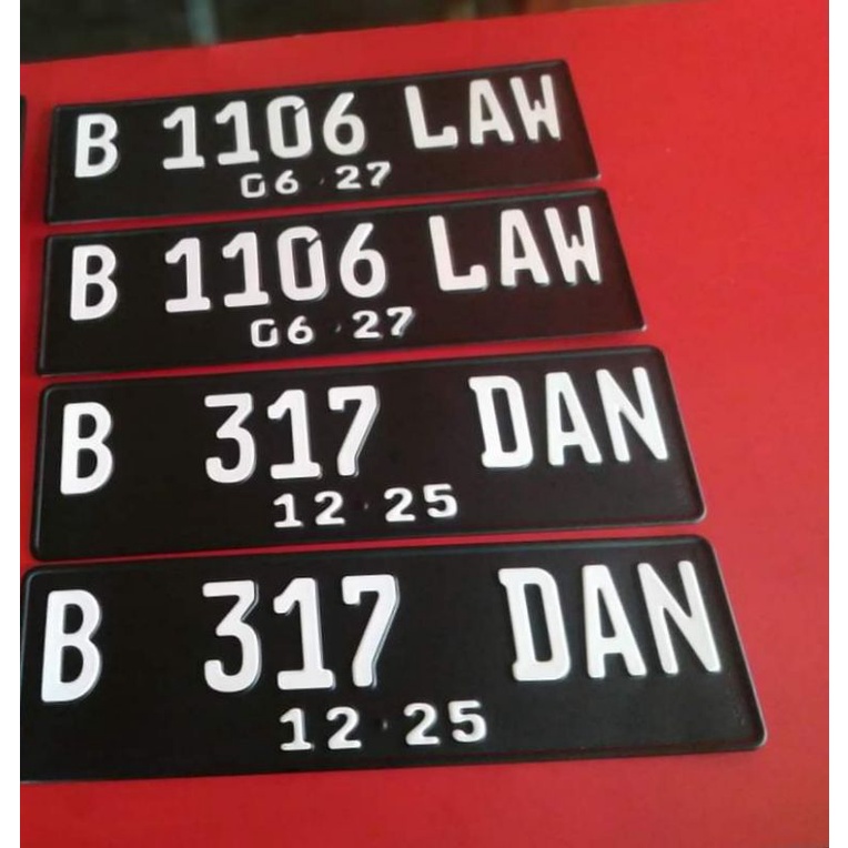 Jual plat nomor mobil font cantik | Shopee Indonesia