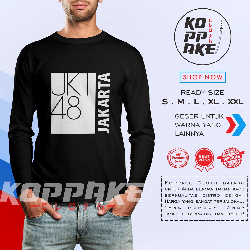 Jual Kaos JKT48 Jakarta Lengan Panjang Baju Musik | Shopee Indonesia