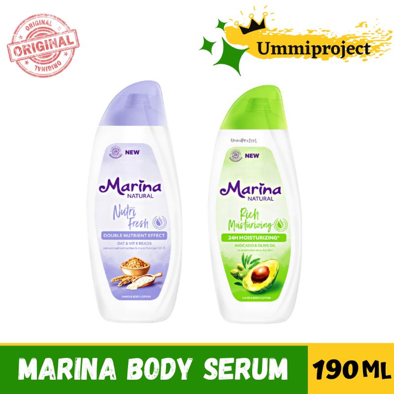 Jual Marina Body Lotion Marina Hand & Body Lotion Natural Marina Lotion Nutri Serum | Shopee ...