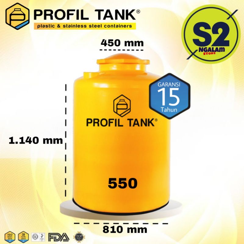 Jual Tandon Air /Toren Air /Tangki Air - PROFIL TANK 550 Liter (Invoice ...