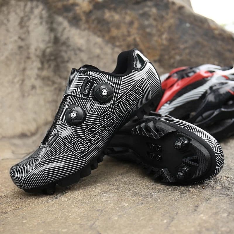 Jual Sepatu Cleat MTB SPEED Black White model 2 Boa - XC Cycling Shoes ...