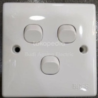 Jual Saklar Tripel, 3 Gang merk Boss. Saklar 3 tombol tipe B30 Prime ...