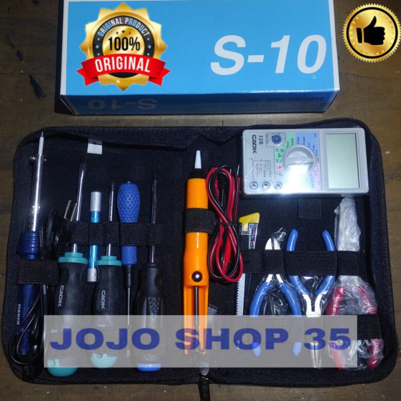 Jual CADIK S10 S-10 S 10 ELEKTRONIK TOOLKIT TOOLSET ASLI ELECTRO TOOL SET TOOL KIT DEKKO DT10 DT ...