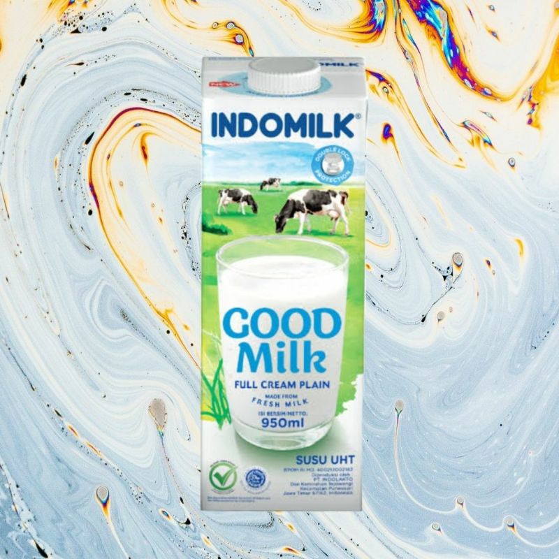 Jual INDOMILK SUSU UHT full cream plain/cokelat 950ml fresh milk ...