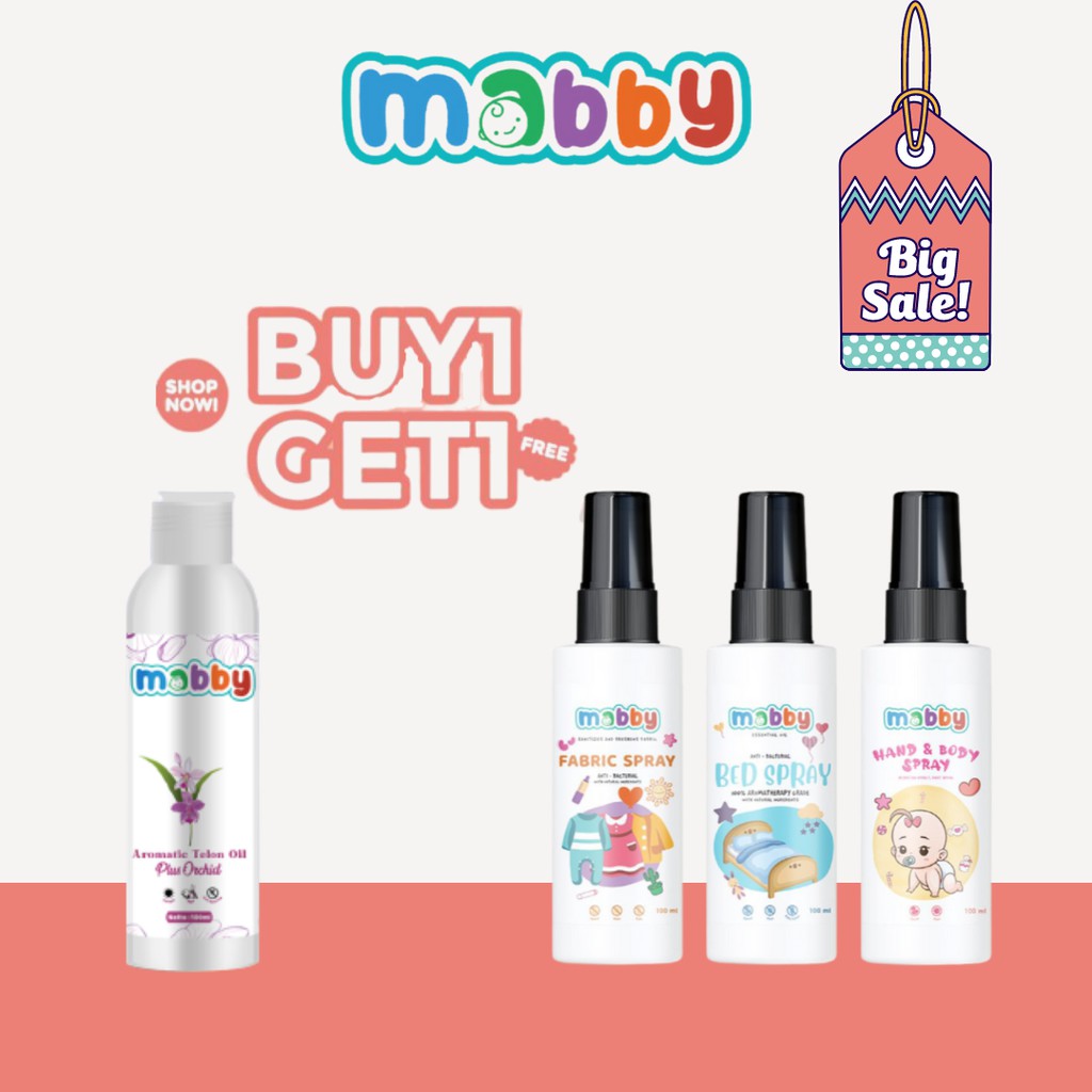 Jual Buy 1 Get 1 Mabby Aromatic Telon Oil Plus Orchid Free Bes Spray ...