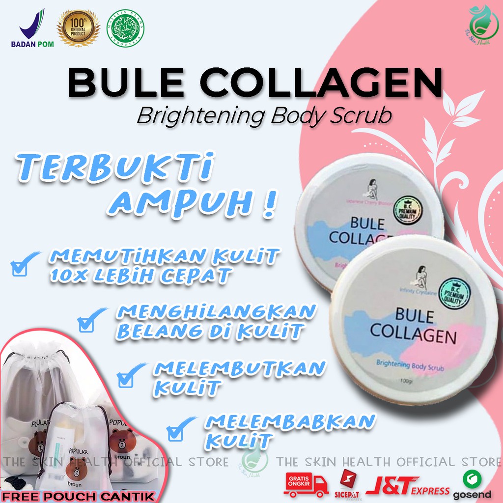 BULE COLLAGEN / COLAGEN BRIGHTENING / BODY SCRUB / LULUR PEMUTIH MENCERAHKAN KULIT VIRAL READY ...